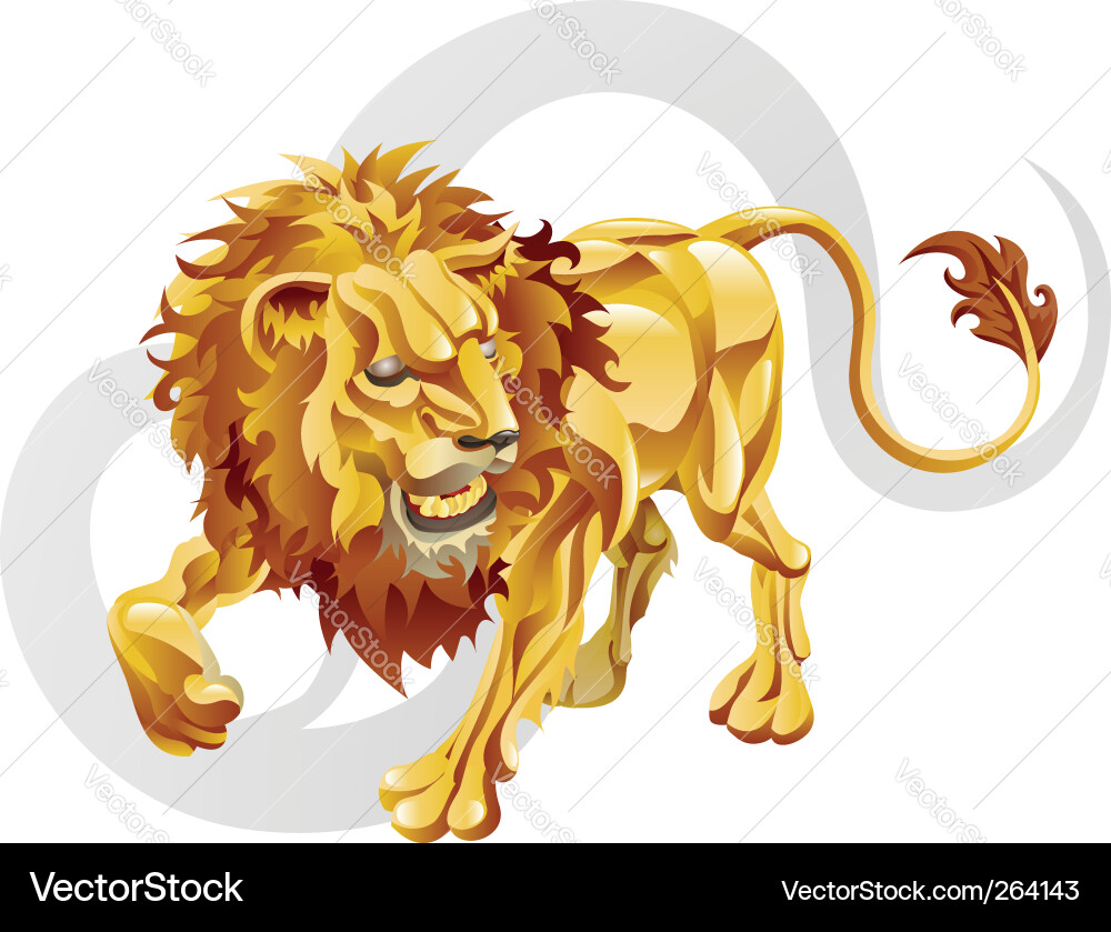 Leo Lion Zodiac Symbol Royalty Free Vector Image