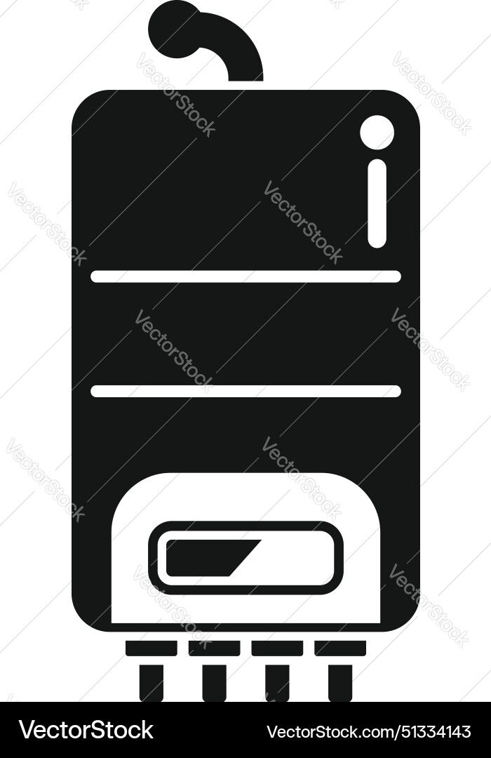 Modern black and white gas boiler icon Royalty Free Vector