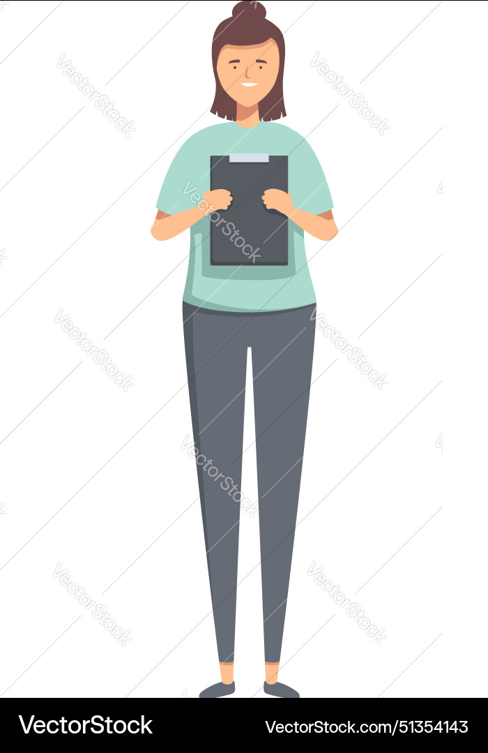 Professional woman holding clipboard Royalty Free Vector
