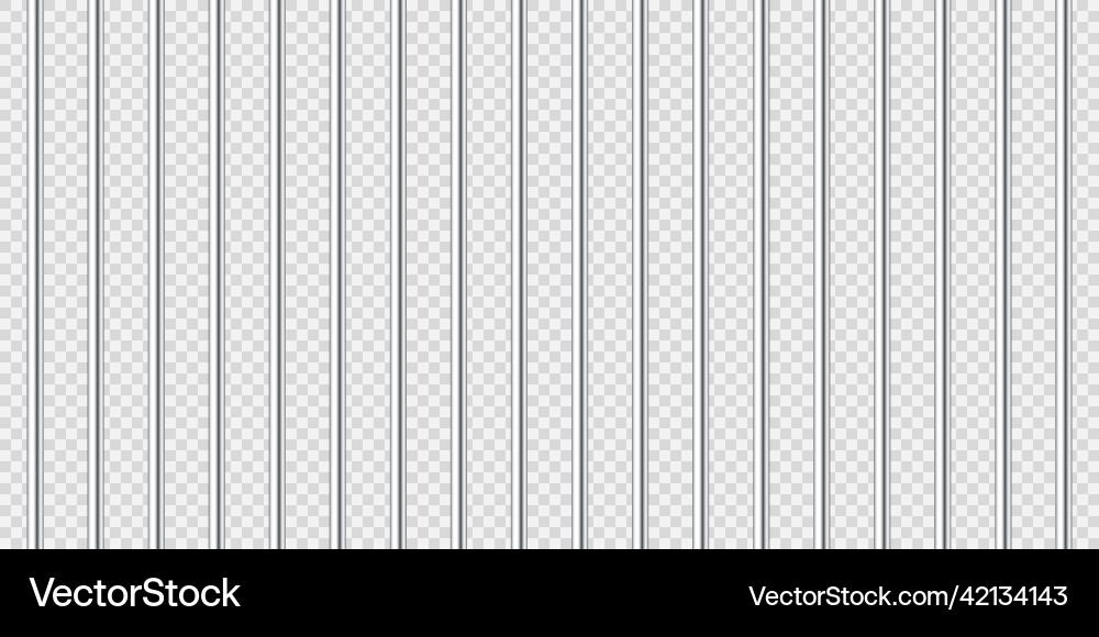 Realistic metal prison bars detailed jail cage Vector Image