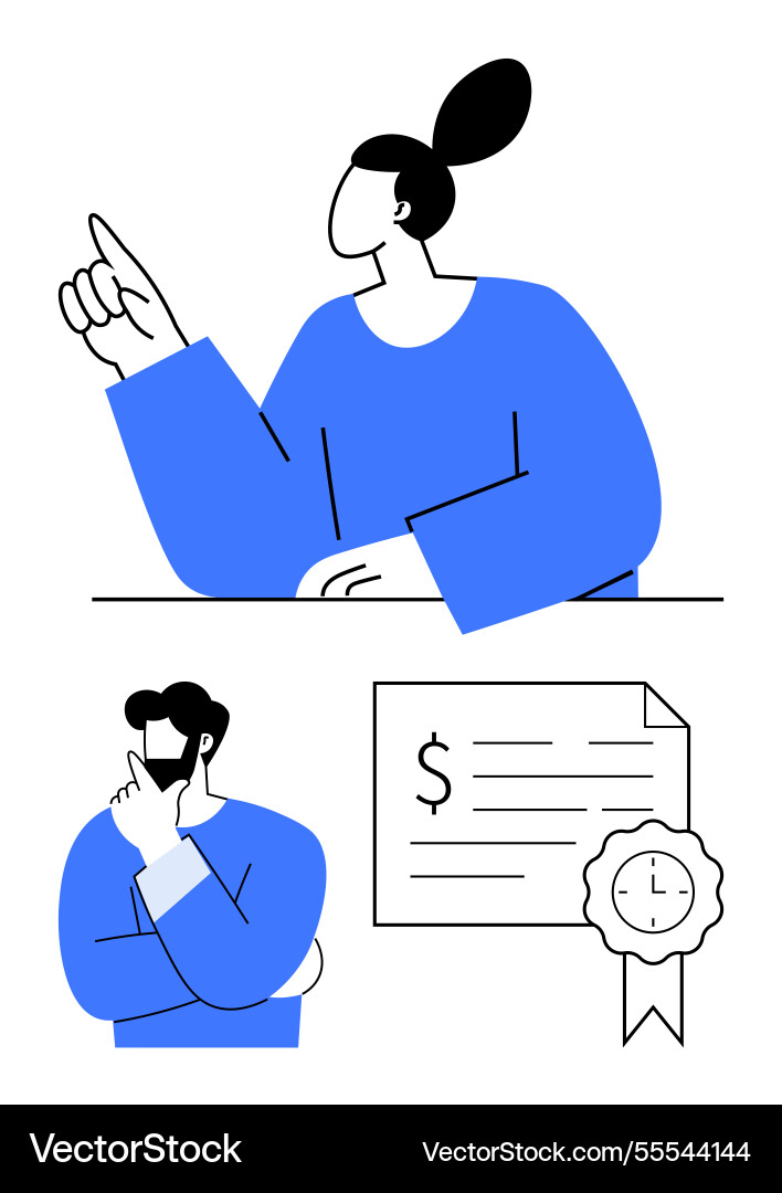 Business professionals discussing ideas Royalty Free Vector