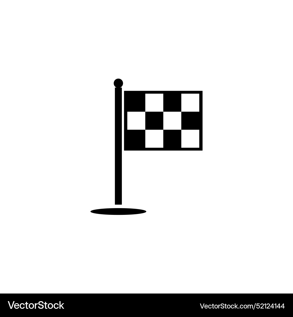 Checkered flag icon symbolizing finish line Vector Image