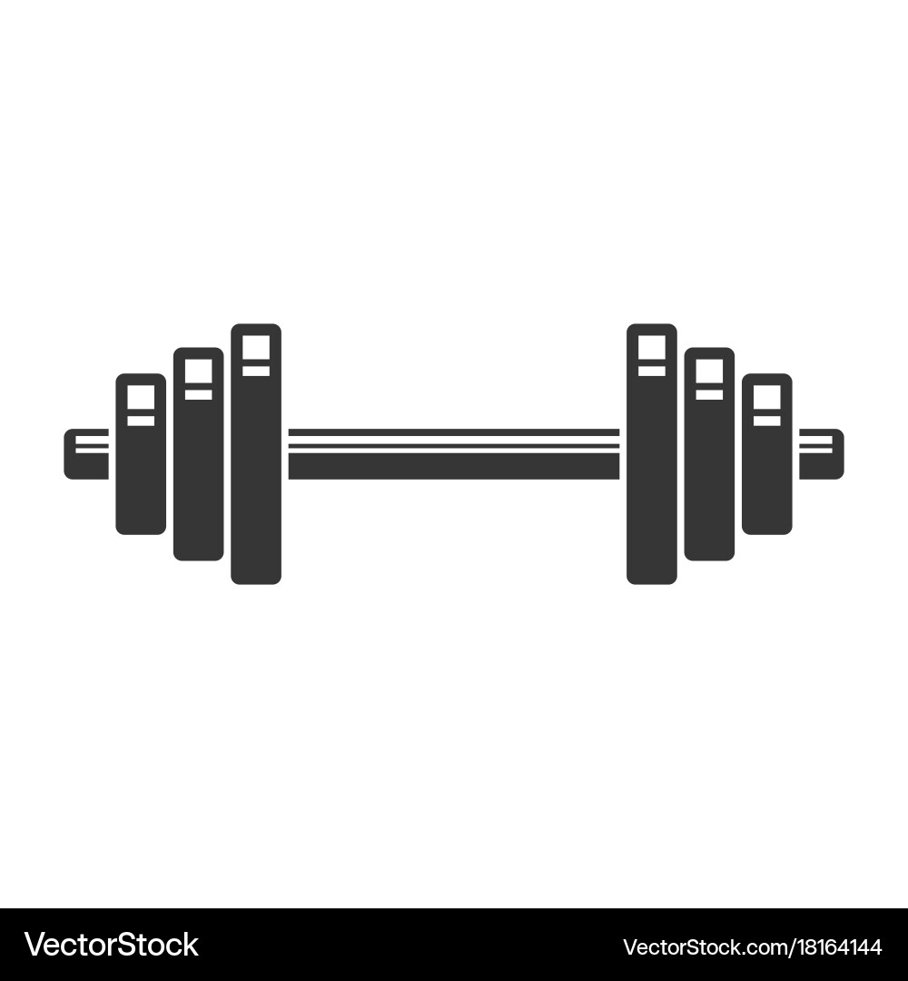 Dumbbell icon on white background Royalty Free Vector Image