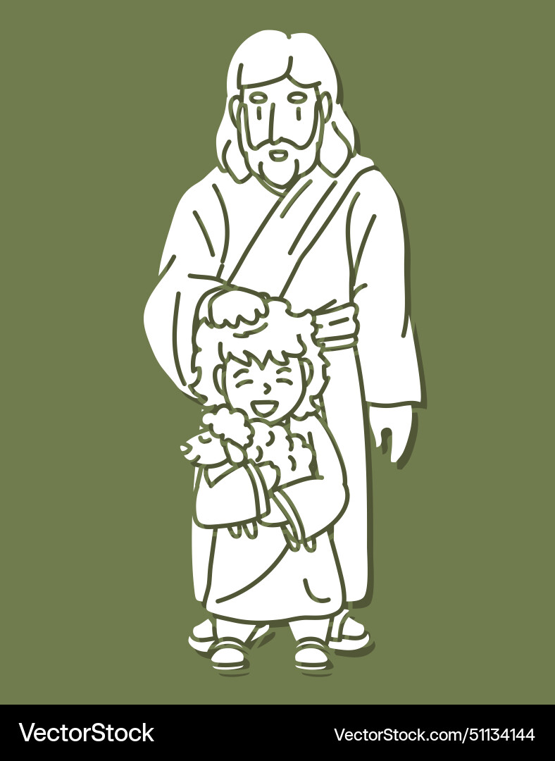 Jesus blessing Royalty Free Vector Image - VectorStock