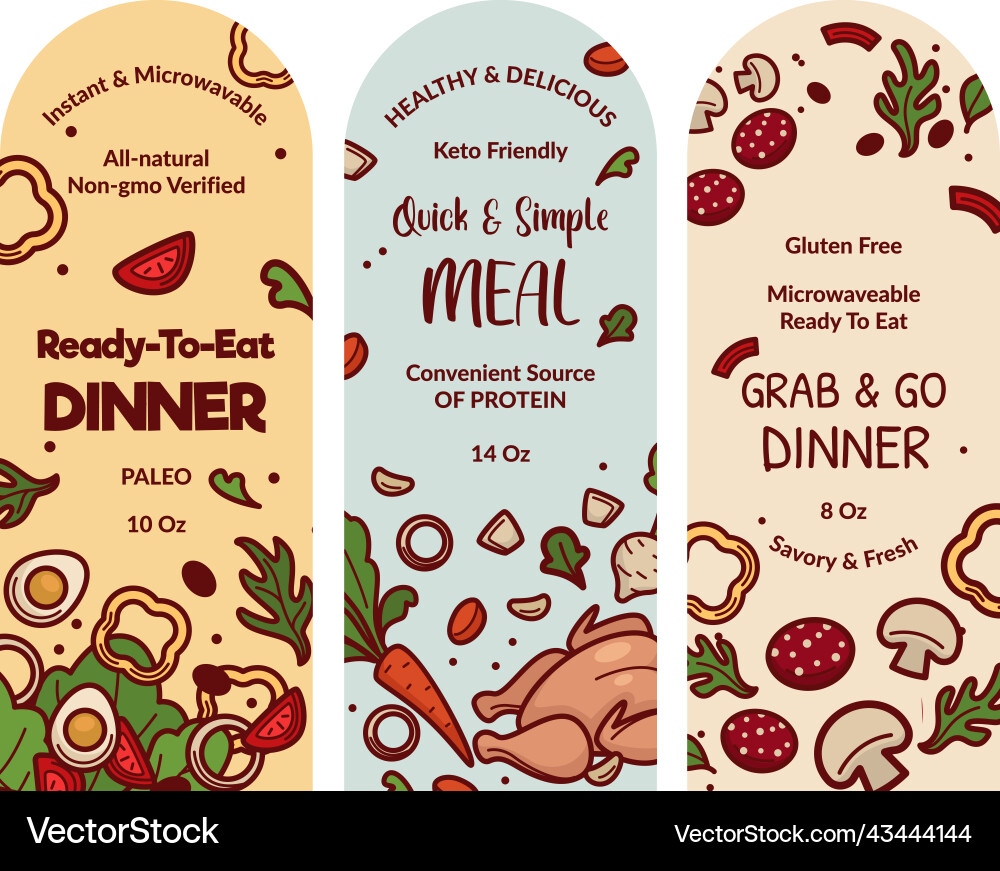 Quick and simple meal grab go dinner banner Vector Image