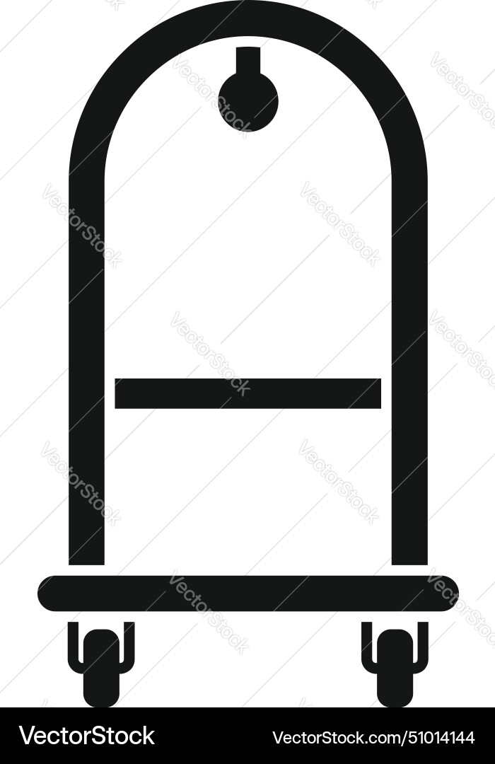 Support luggage trolley icon simple move Vector Image