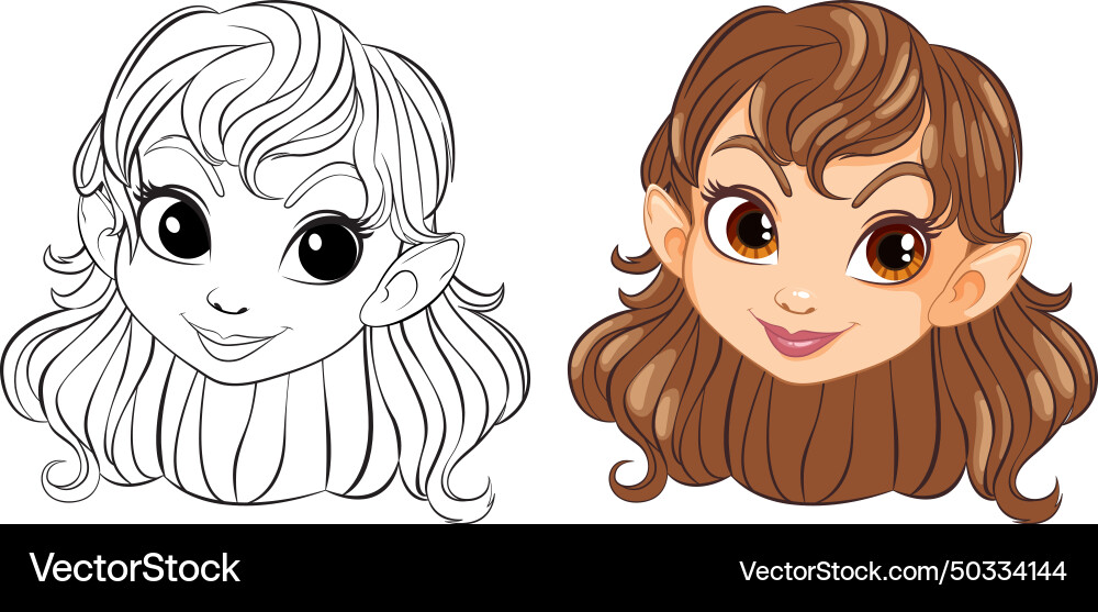 Transformation of a line drawing to colored Vector Image