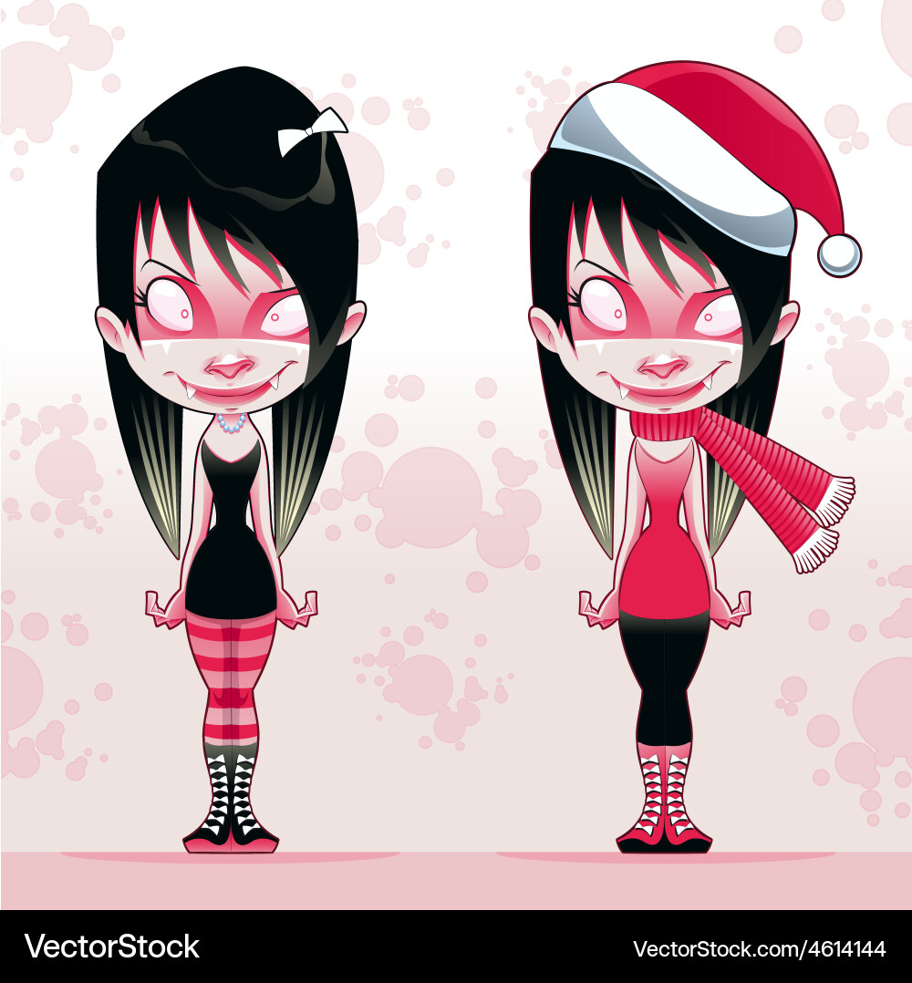 Vampire cartoon characters Royalty Free Vector Image