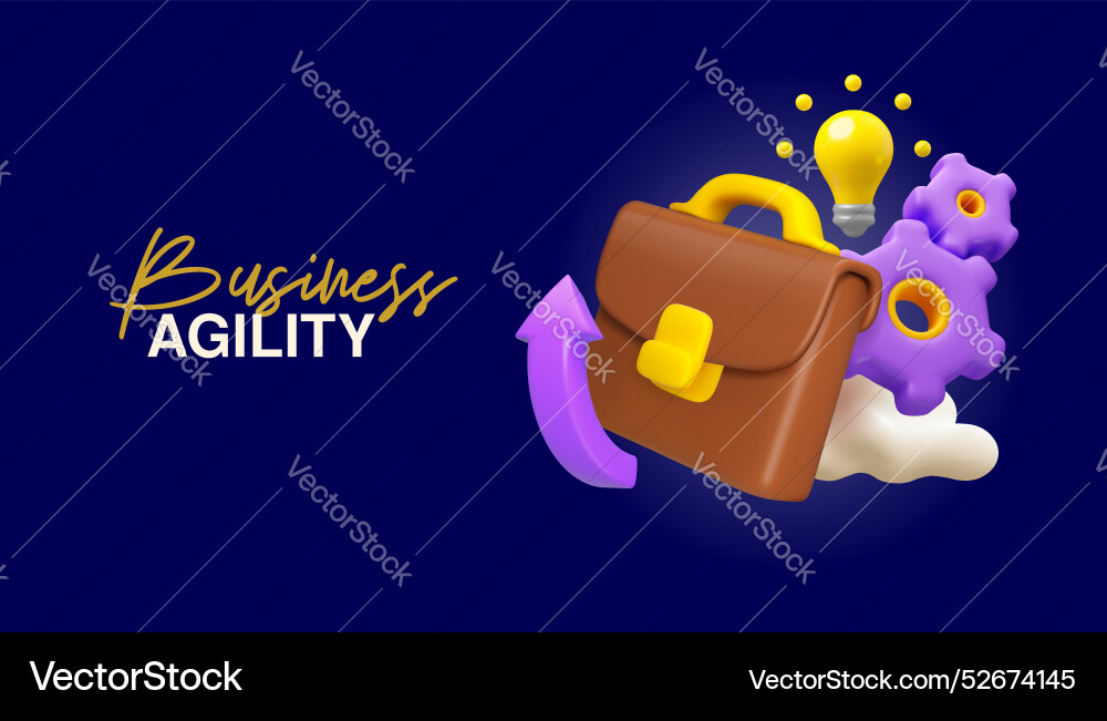 Business agility web banner Royalty Free Vector Image