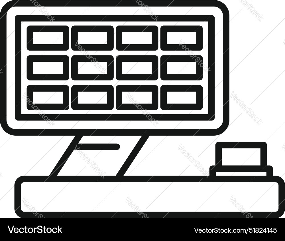 Cashier entering code on cash register touchscreen