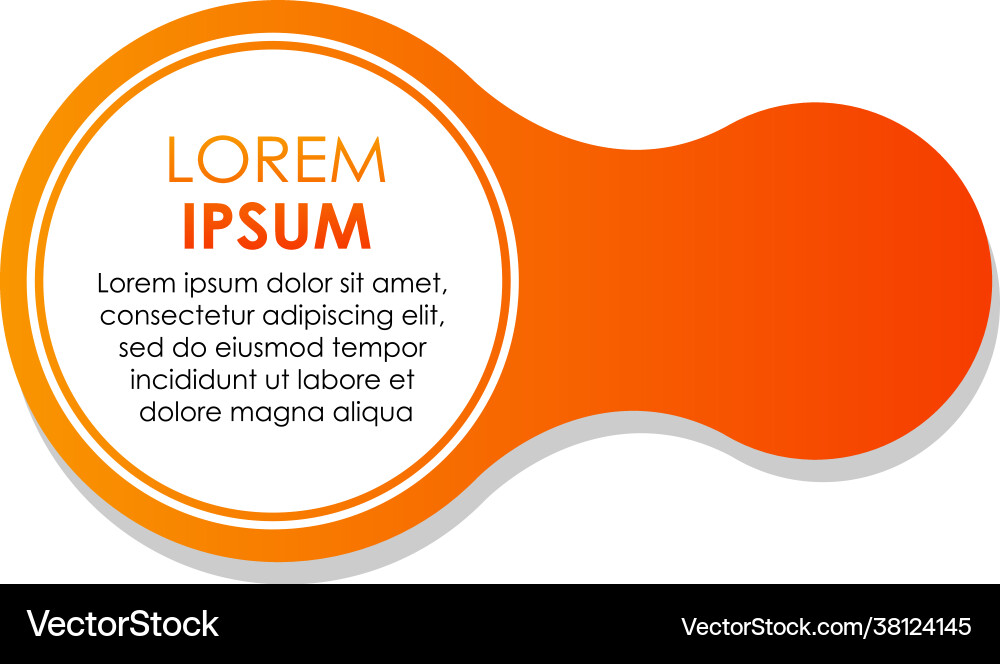 Circle orange gradient abstract banner template Vector Image