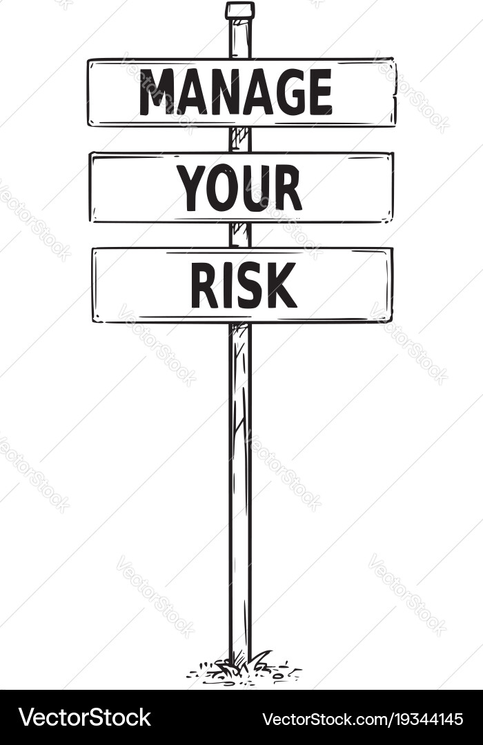 Manage Risk Signboards Royalty Free Vector Image