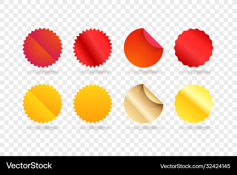 Red and gold labels template elements clipart Vector Image