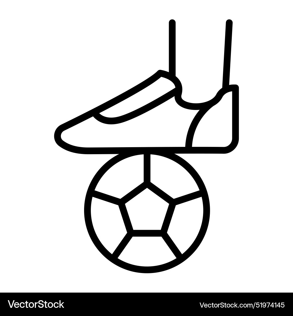 Soccer training icon in thin line style graphic Vector Image