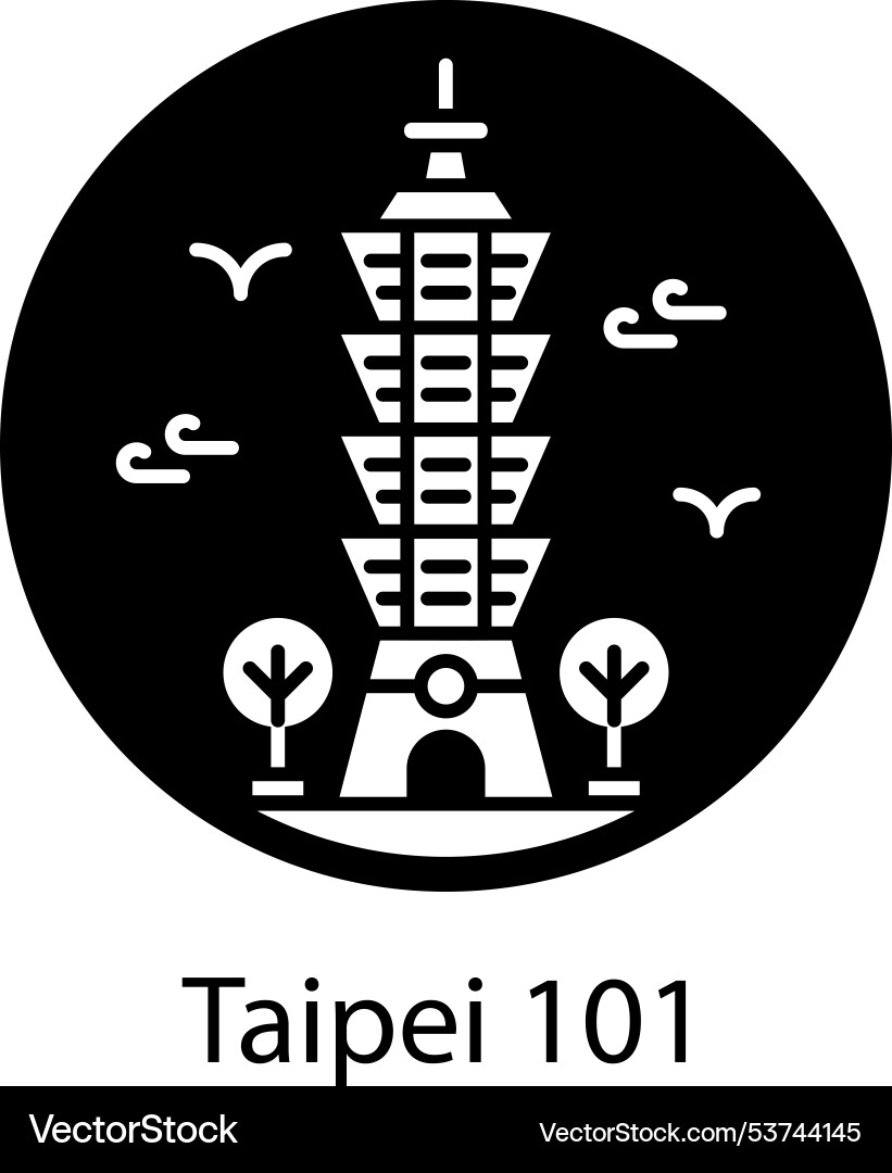 Taipei 101 Royalty Free Vector Image - VectorStock