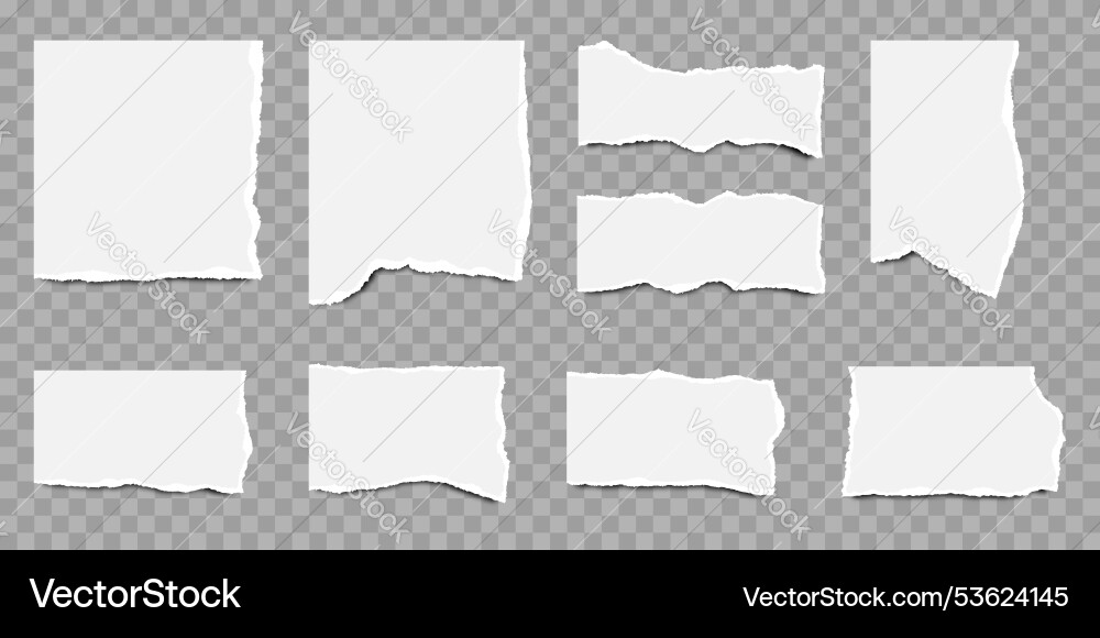 Torn Paper Sheets - Realistic Rips Royalty Free Vector Image