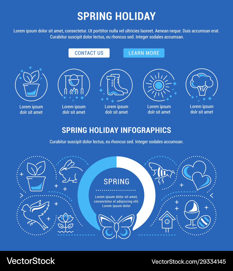 Website banner spring holiday Royalty Free Vector Image