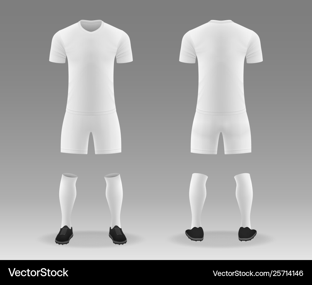 3d realistic template soccer kit Royalty Free Vector Image