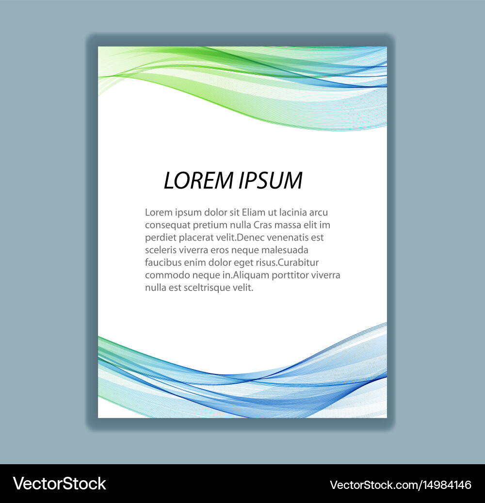 Abstract Wave Brochure Template Royalty Free Vector Image
