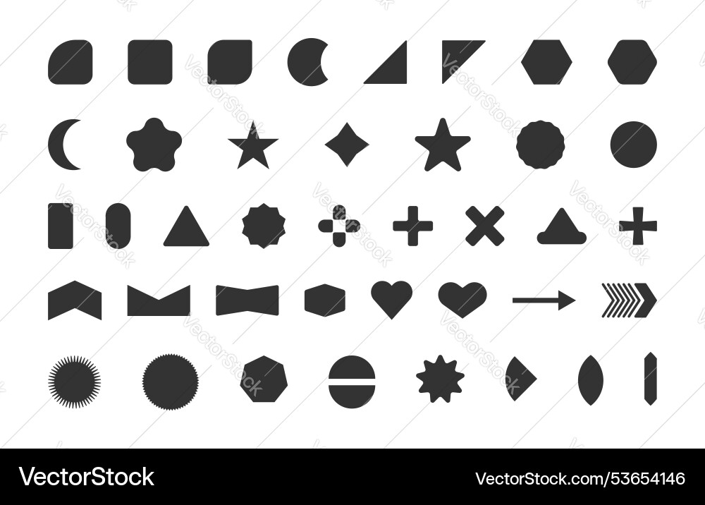 Basic shape svg basic shape silhouette basic svg Vector Image