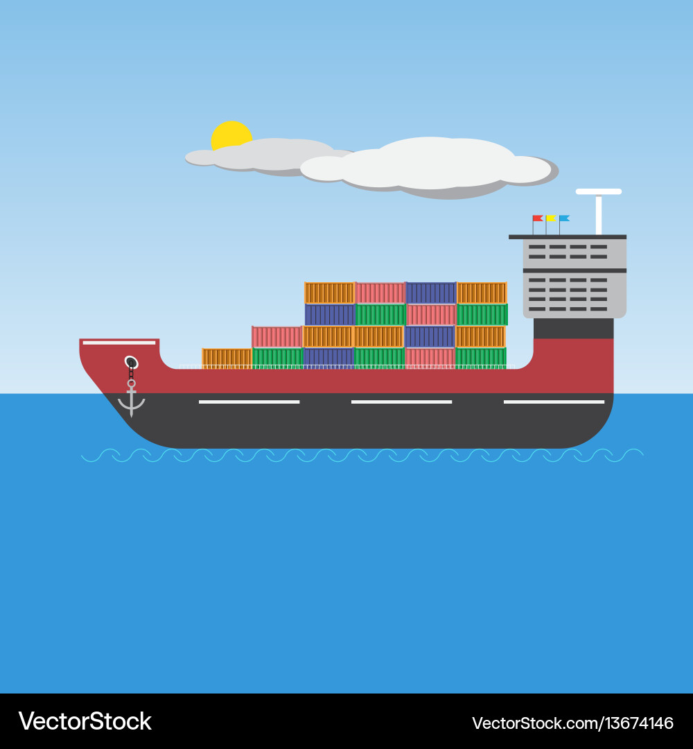 Big ship picture Royalty Free Vector Image - VectorStock