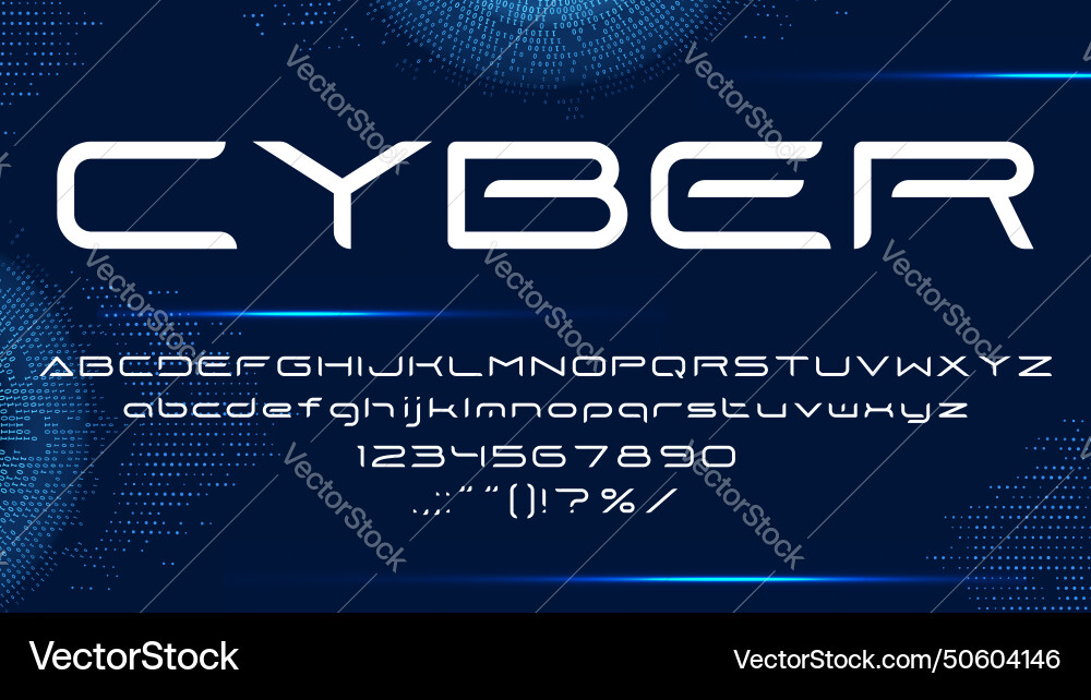 Galaxy space font futuristic typeface modern tech Vector Image