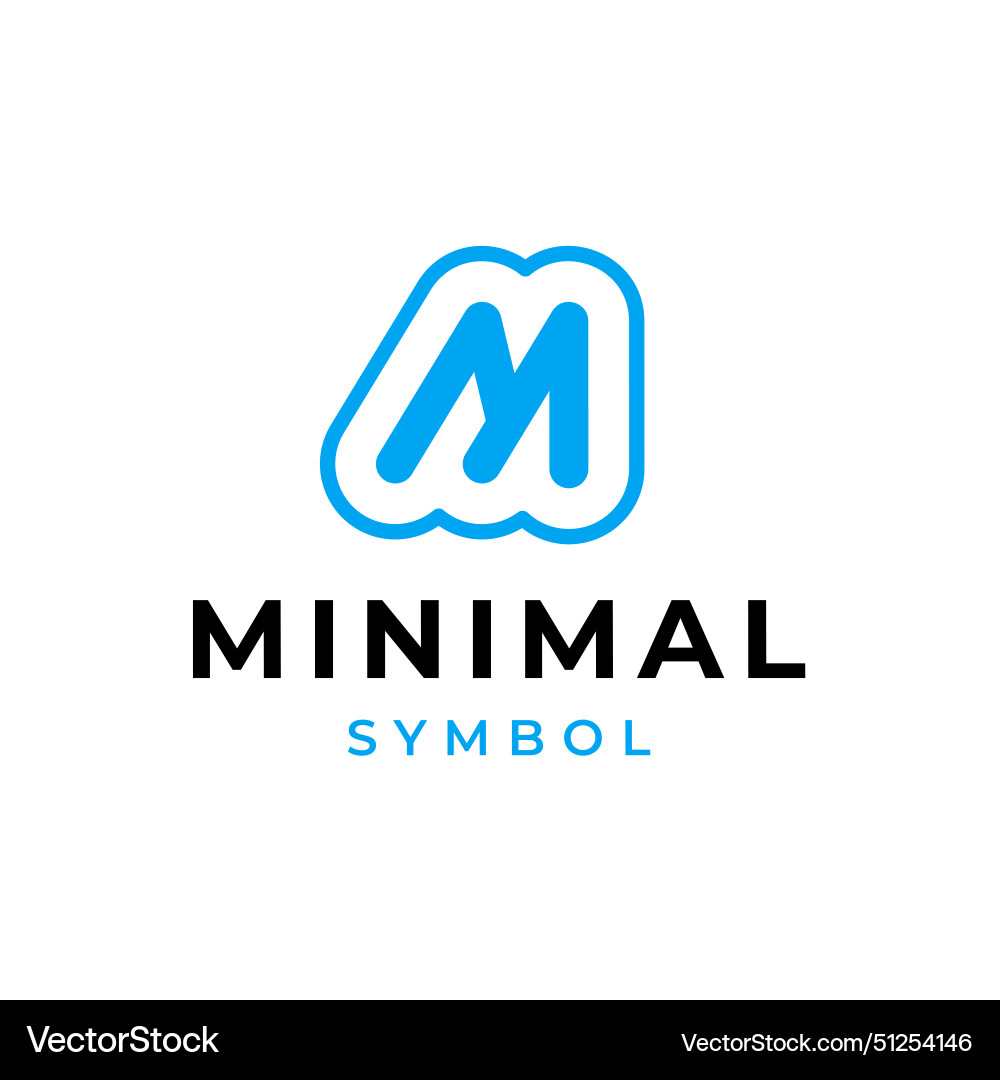 Initial letter m icon symbol logo template Vector Image