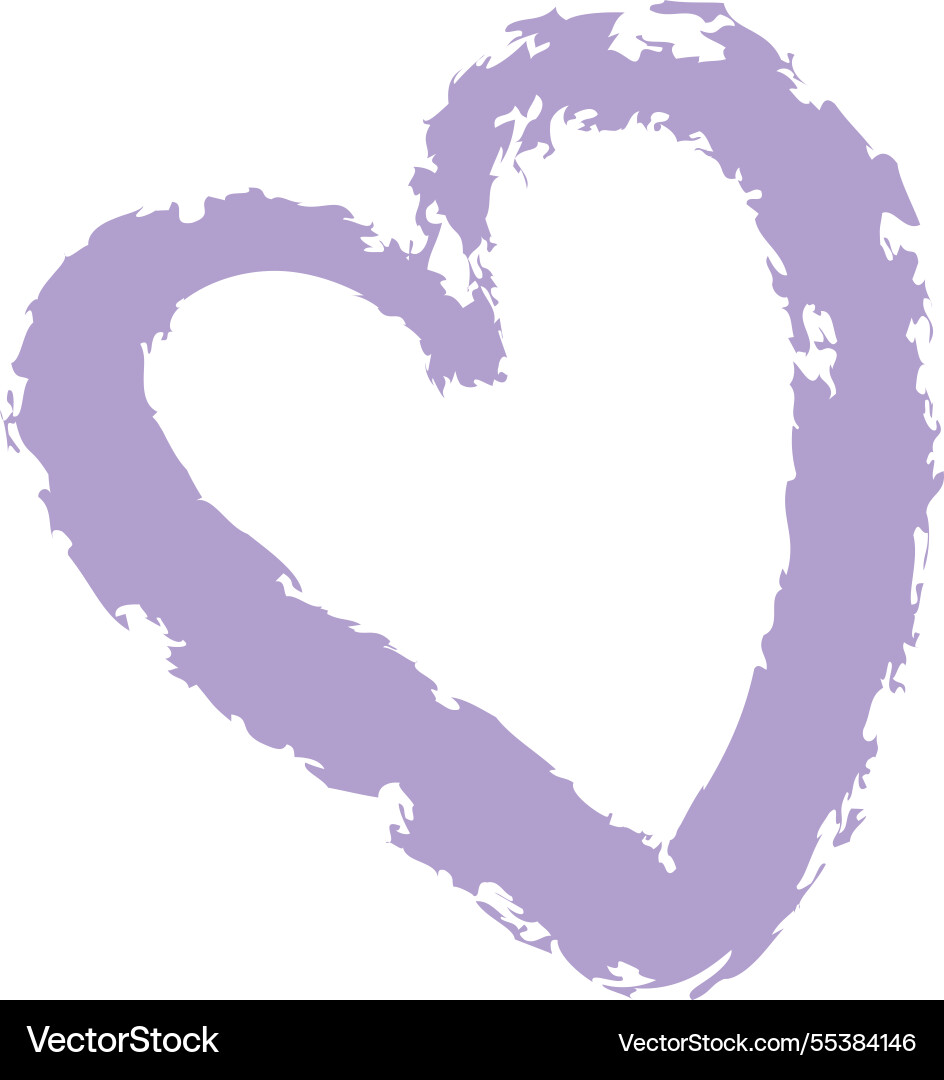 Lined heart crayon hand drawn Royalty Free Vector Image