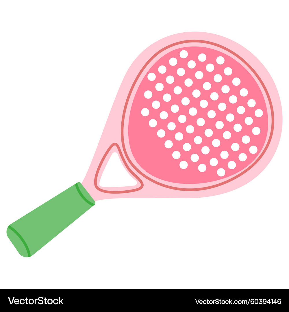 Pink and green padel racket – Royalty-Free Vector | VectorStock