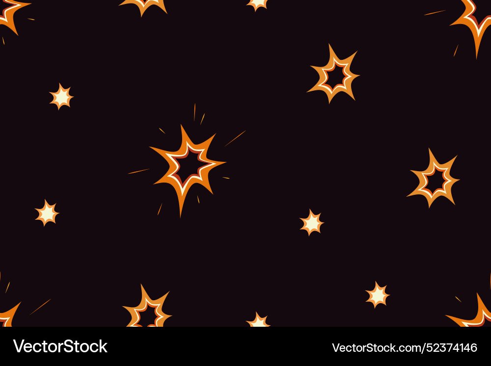 Seamless pattern bright boom bang explosion Vector Image