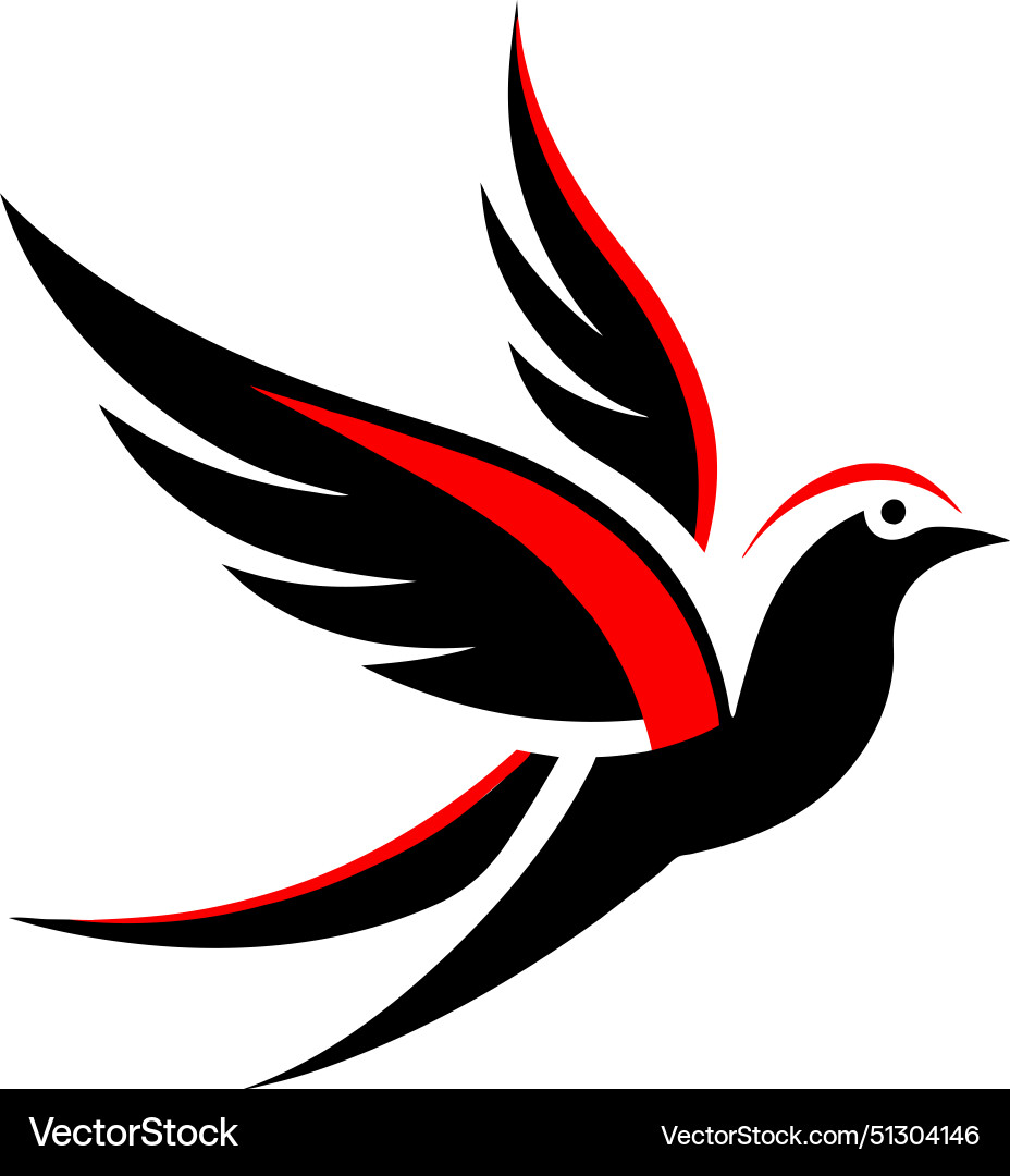 Swallow bird logo Royalty Free Vector Image - VectorStock