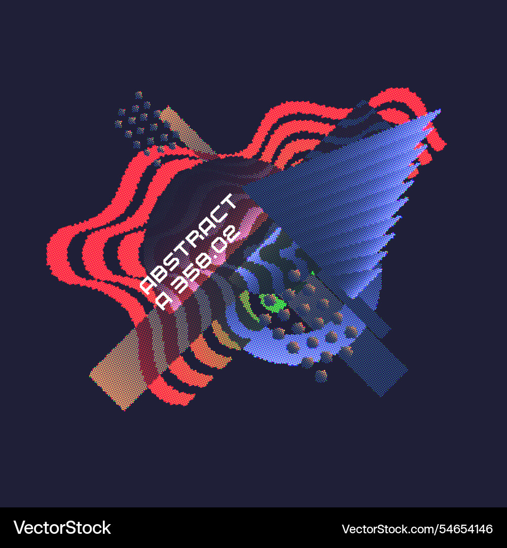 Transparent object a poster made of colored dots Vector Image