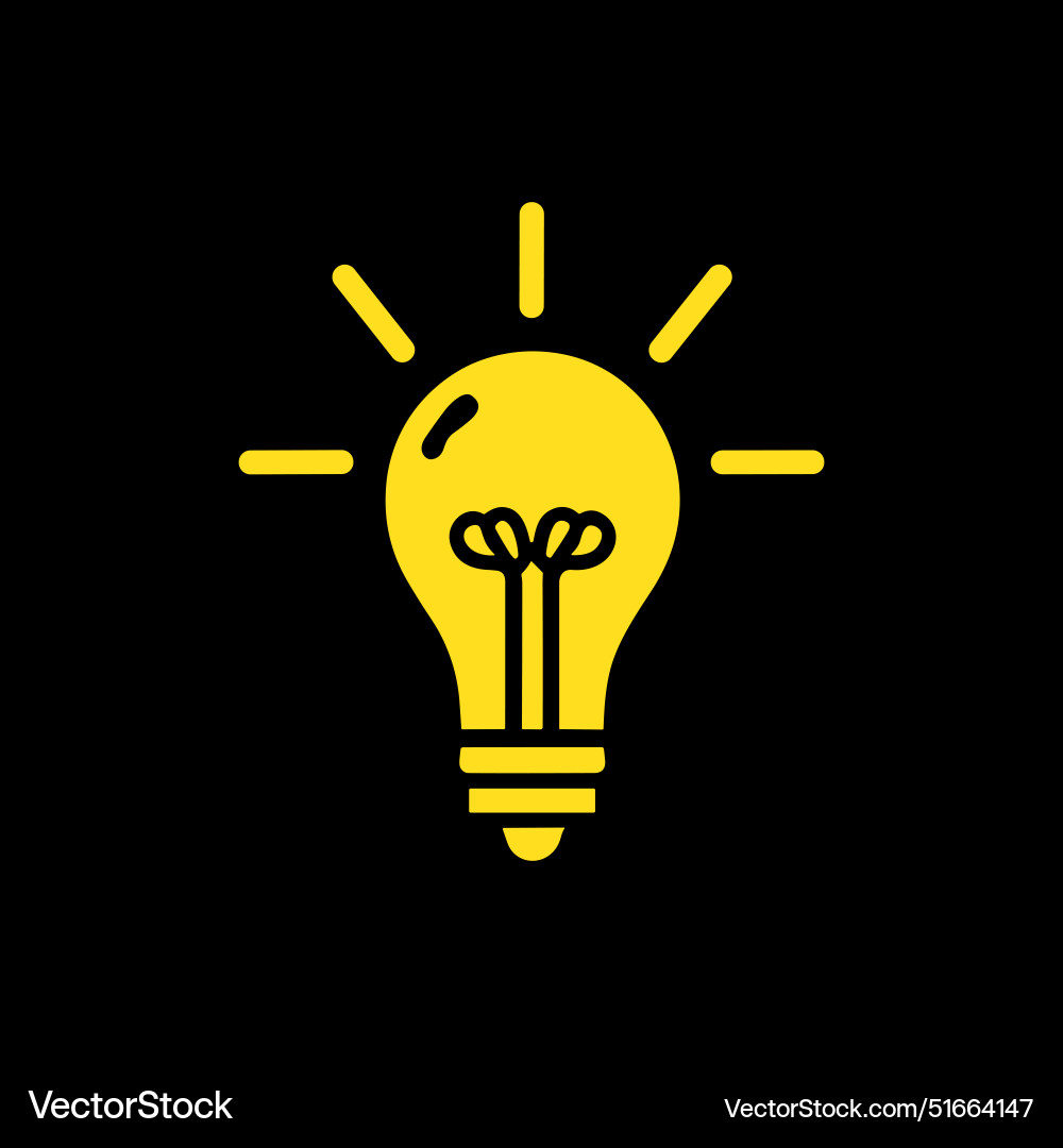 Bright bulb concept creative design electric Vector Image