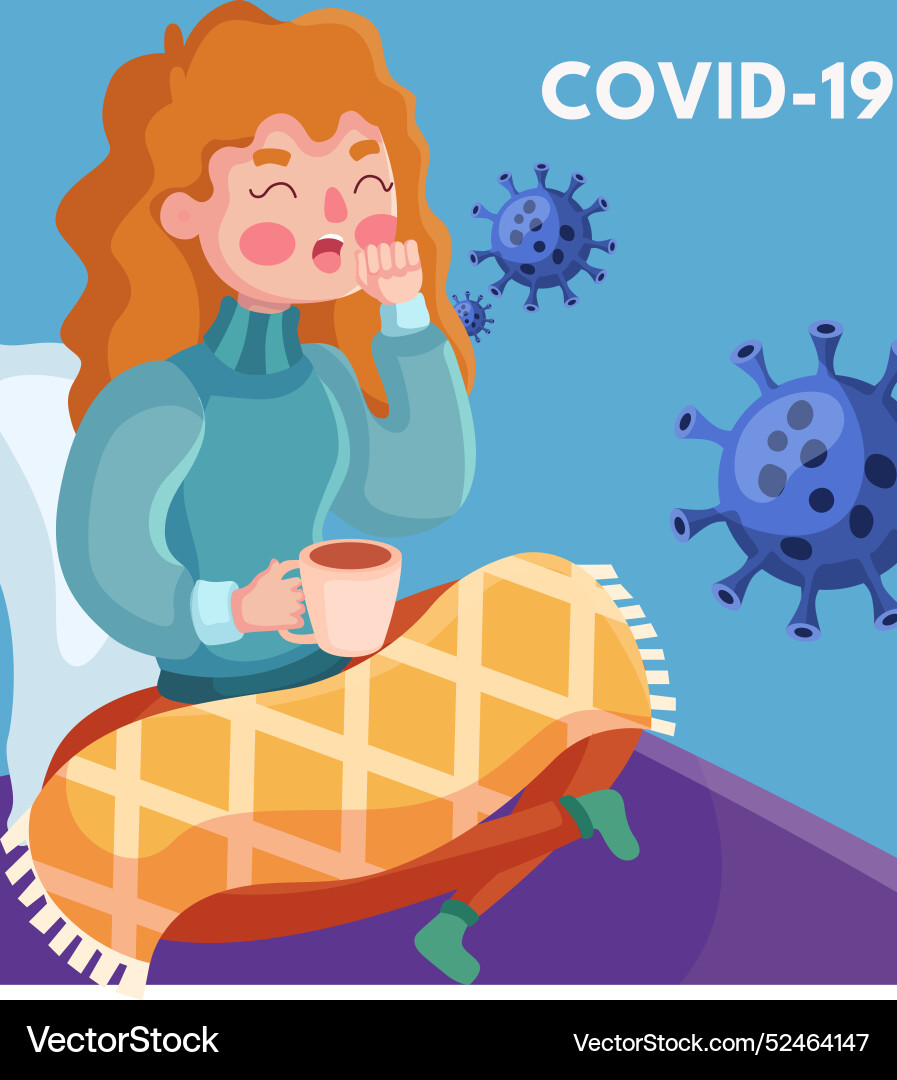 Coughing person Royalty Free Vector Image - VectorStock