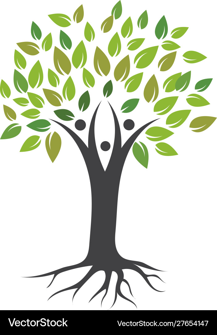 Family tree logo template Royalty Free Vector Image