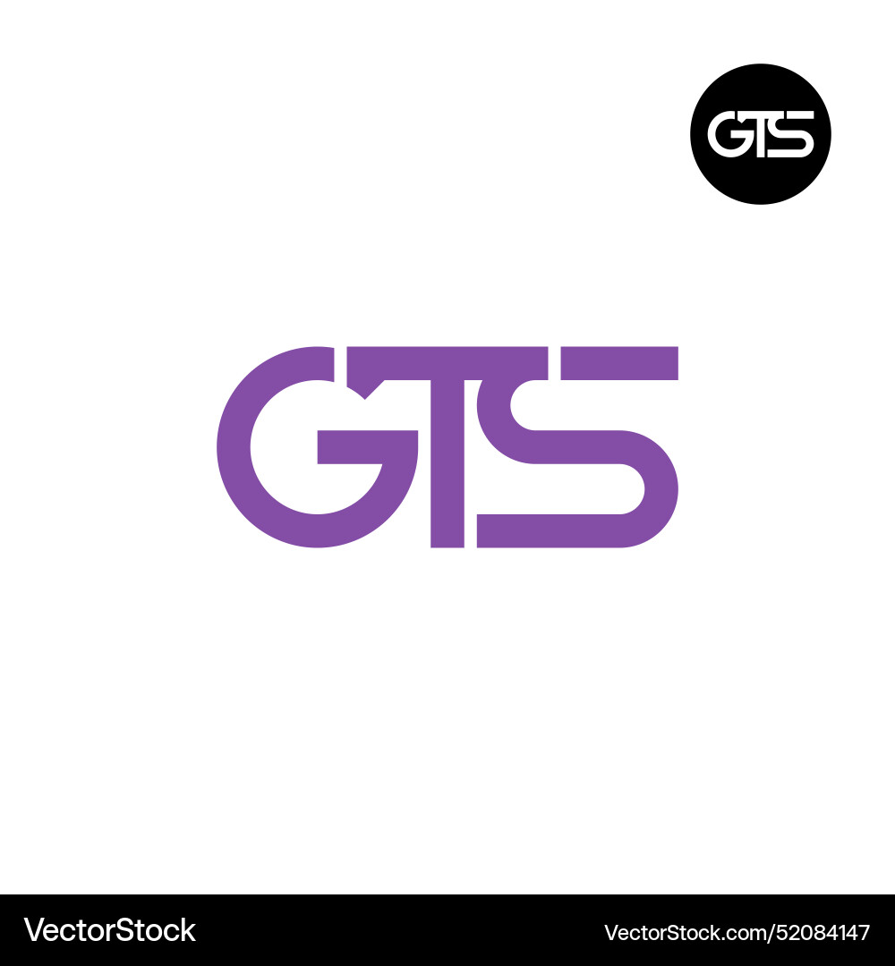 Gts logo letter monogram design Royalty Free Vector Image