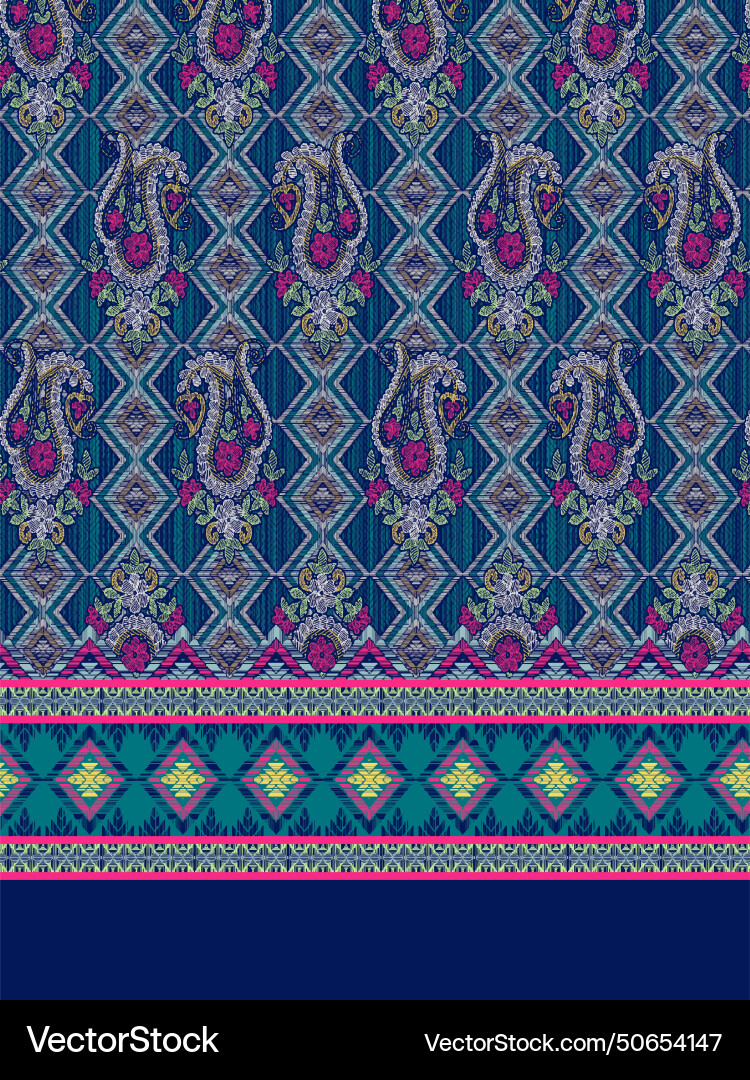 Textile digital design fabric print wallpaper Vector Image