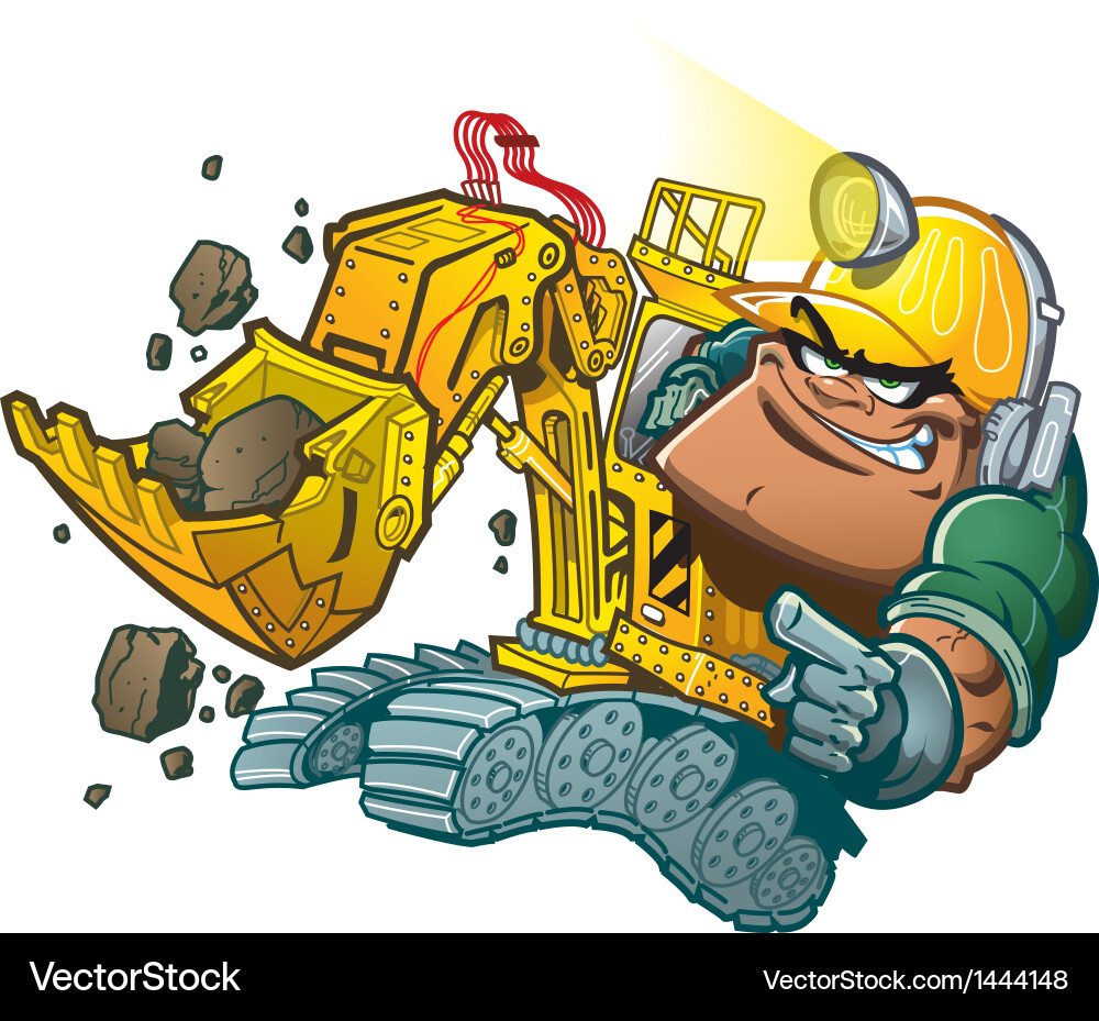 Backhoe driver Royalty Free Vector Image - VectorStock