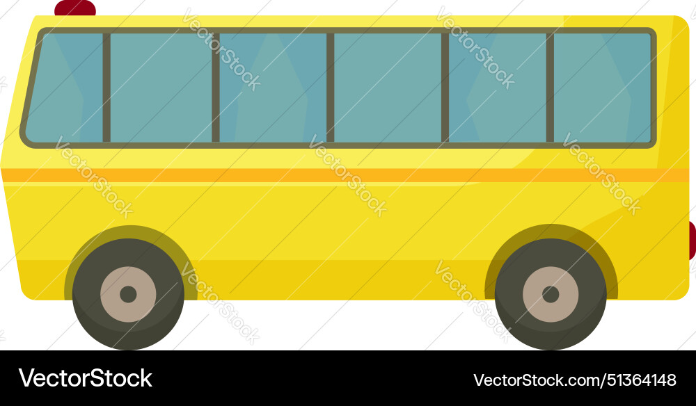 Cartoon yellow school bus Royalty Free Vector Image