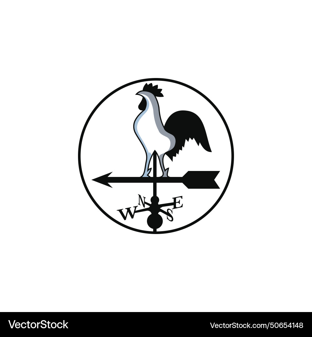 Chicken wind direction logo Royalty Free Vector Image