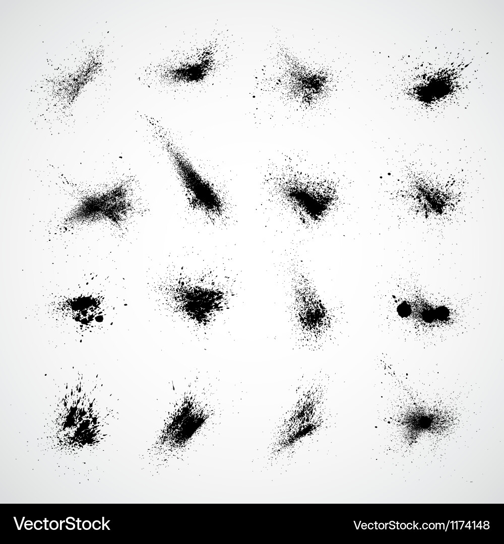 Colorful Ink Splatters Royalty Free Vector Image