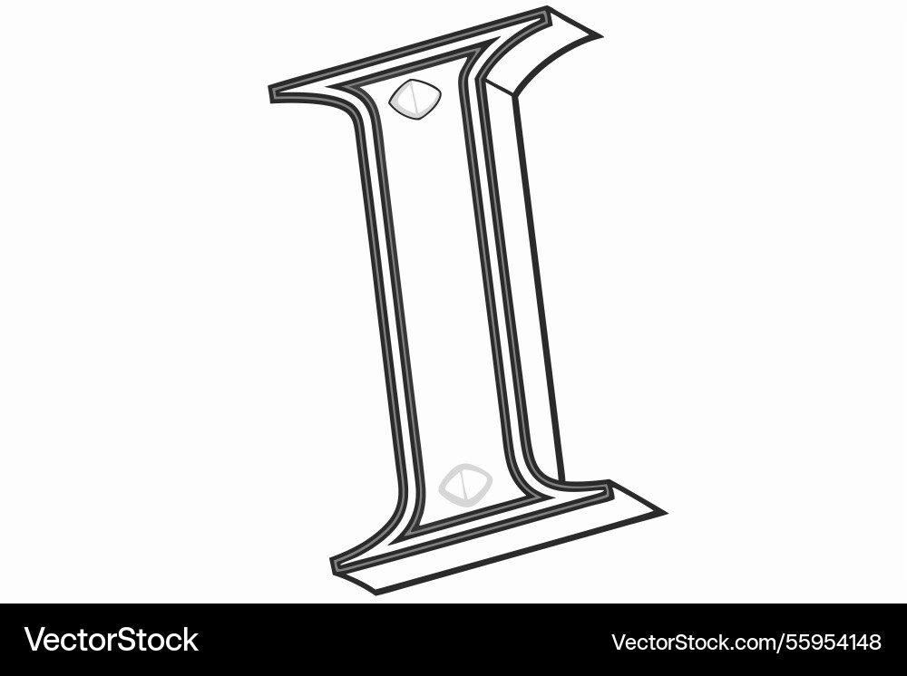 Creative letter i design with geometric elegance Vector Image