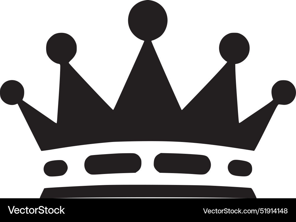 Crown - minimalist and simple silhouette Vector Image