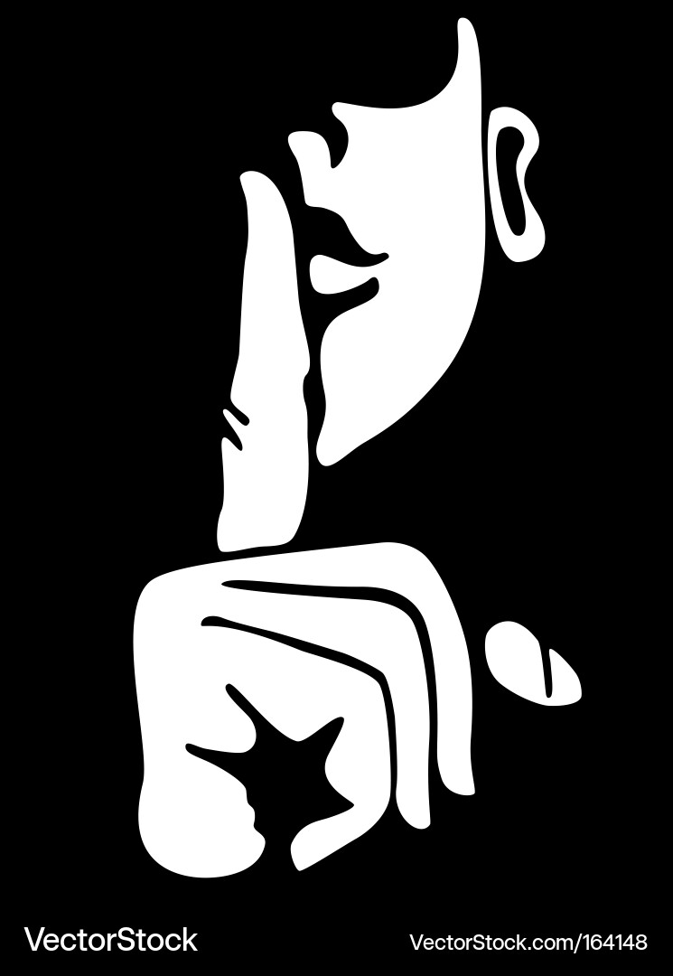 Finger to Lips Gesture Royalty Free Vector Image