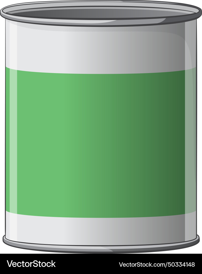 Graphic of a simple tin can Royalty Free Vector Image