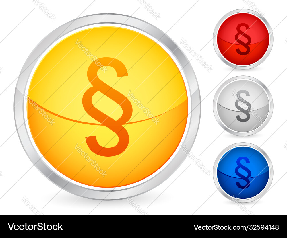 Paragraph symbol button Royalty Free Vector Image