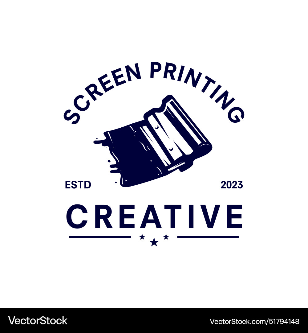 Printing logo design Royalty Free Vector Image