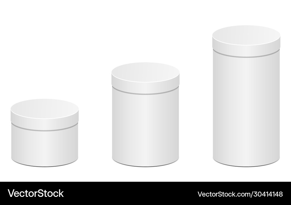 Round closed cardboard box Royalty Free Vector Image