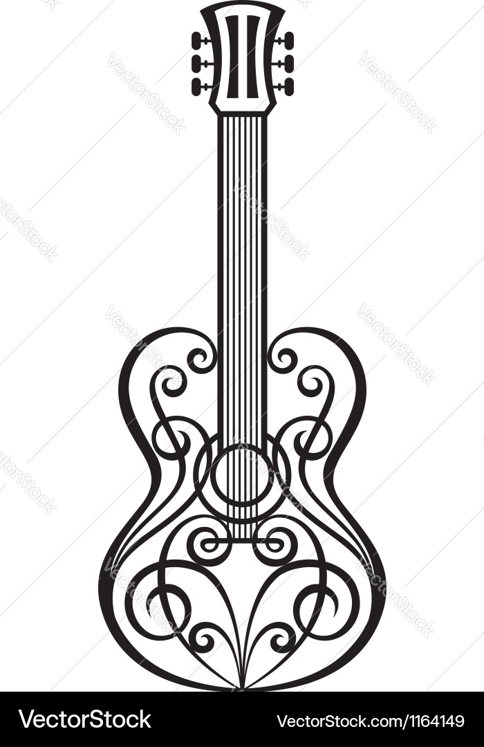 Abstract guitar Royalty Free Vector Image - VectorStock