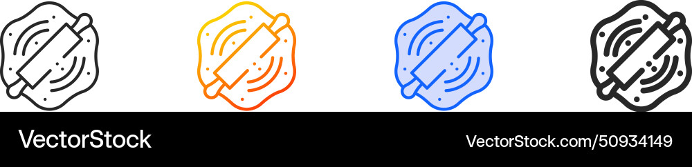 Baking iconthin linear gradient blue stroke Vector Image